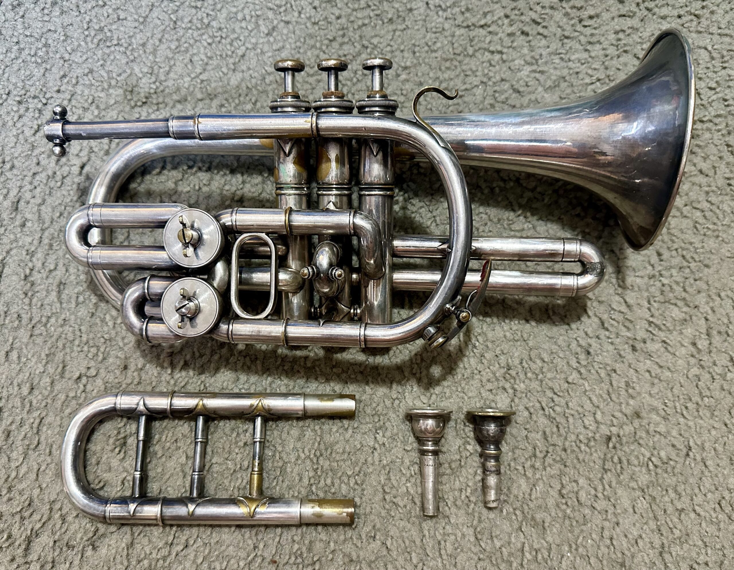 Besson C Cornet with Extra Slides c. 1907 - Hampson Horns