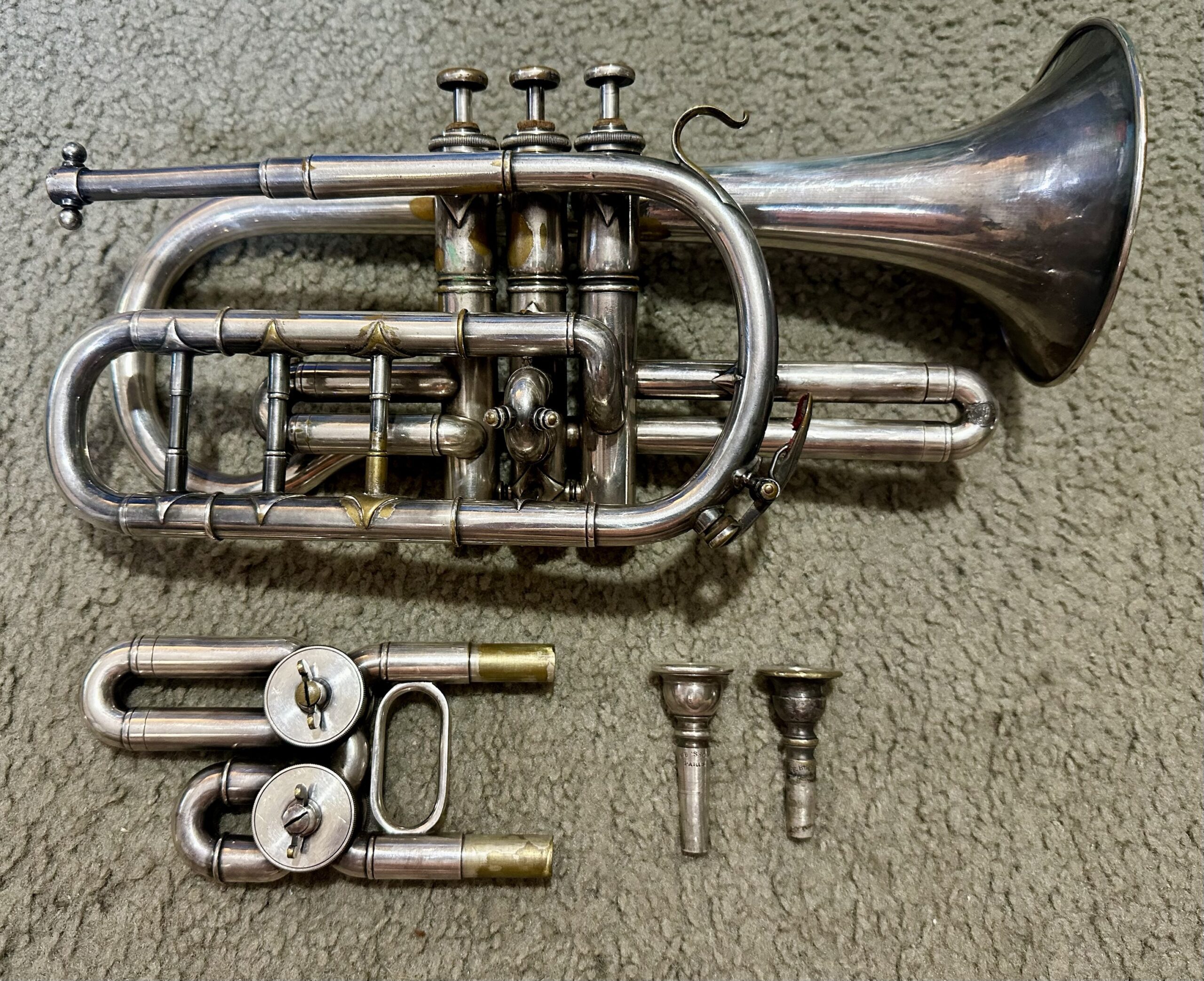 Besson C Cornet with Extra Slides c. 1907 - Hampson Horns